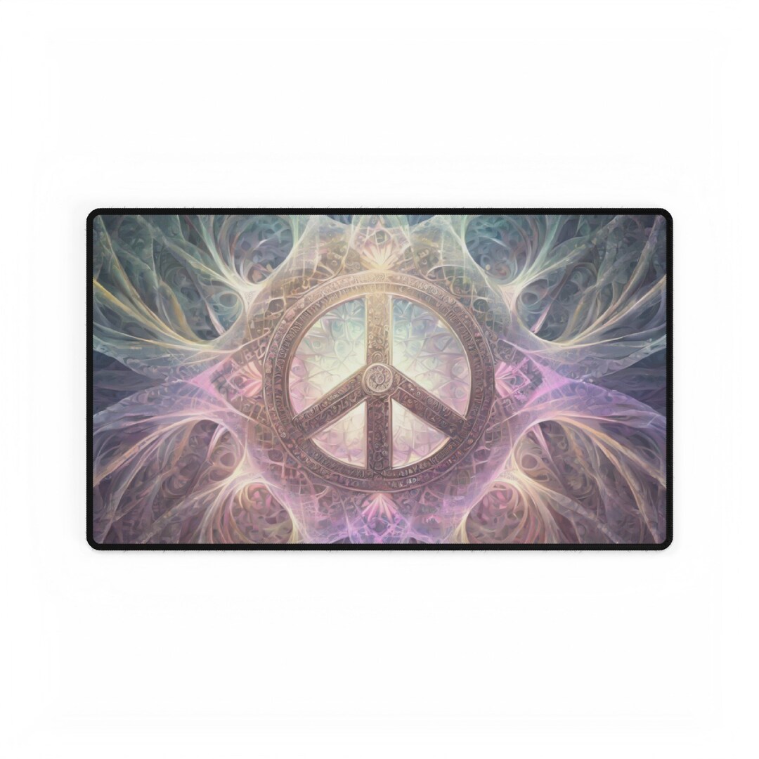 Hippie Peace Sign Pastel 06 - Desk Mats - Etsy