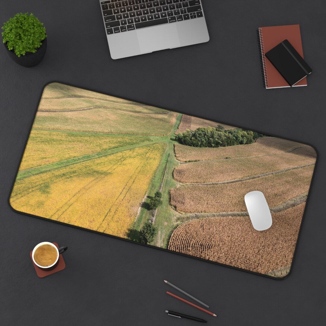 Heartland Farm Field Farming Beans and Corn Field -02 Desk Mat Large 15 ...