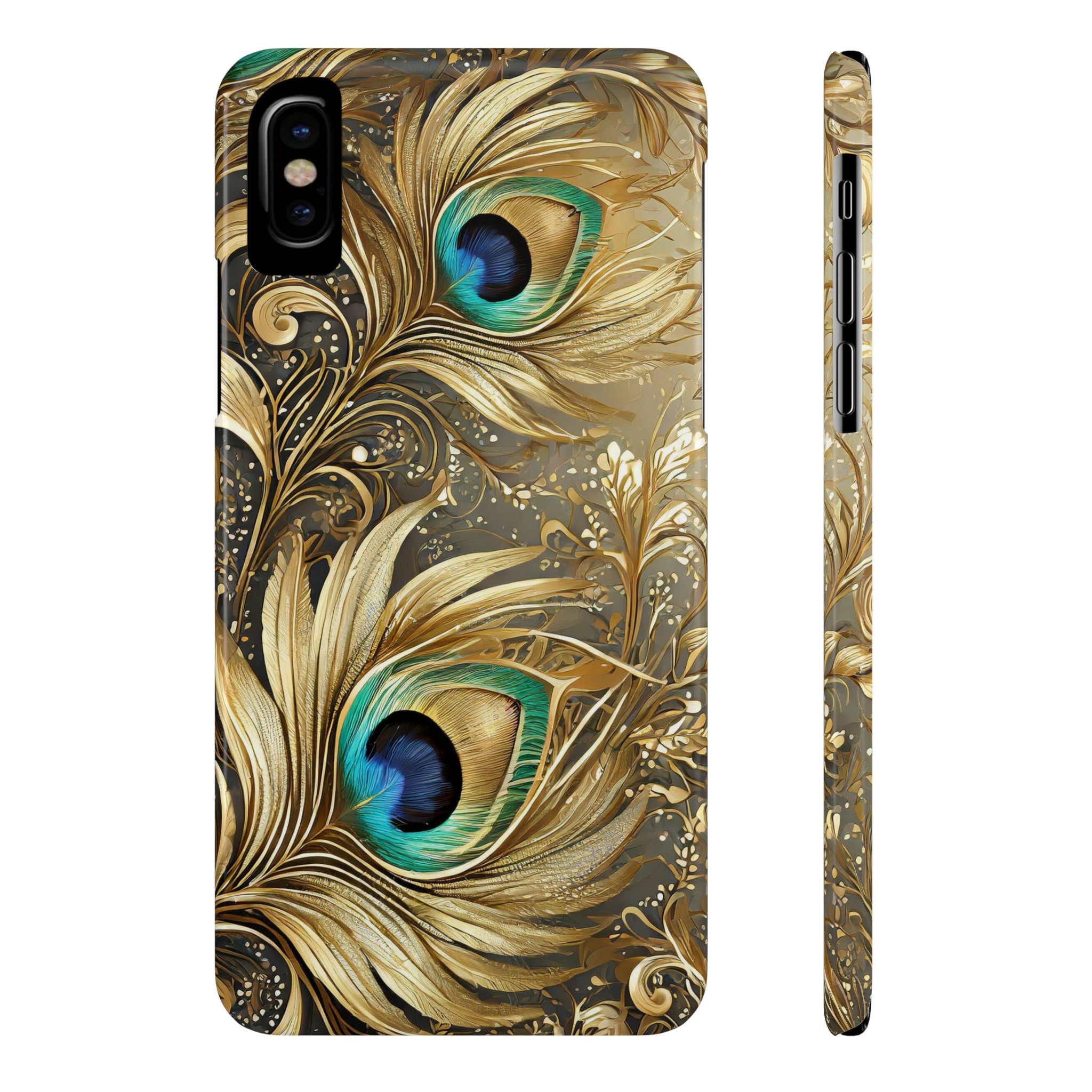 Peacock Feather Peacock Eye Design 008 Slim Phone Cases - Etsy