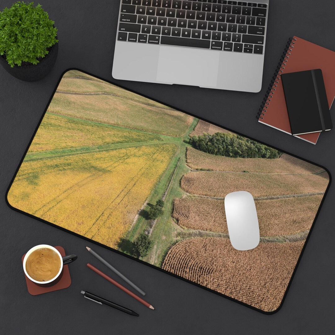 Heartland Farm Field Farming Beans and Corn Field -02 Desk Mat Medium ...