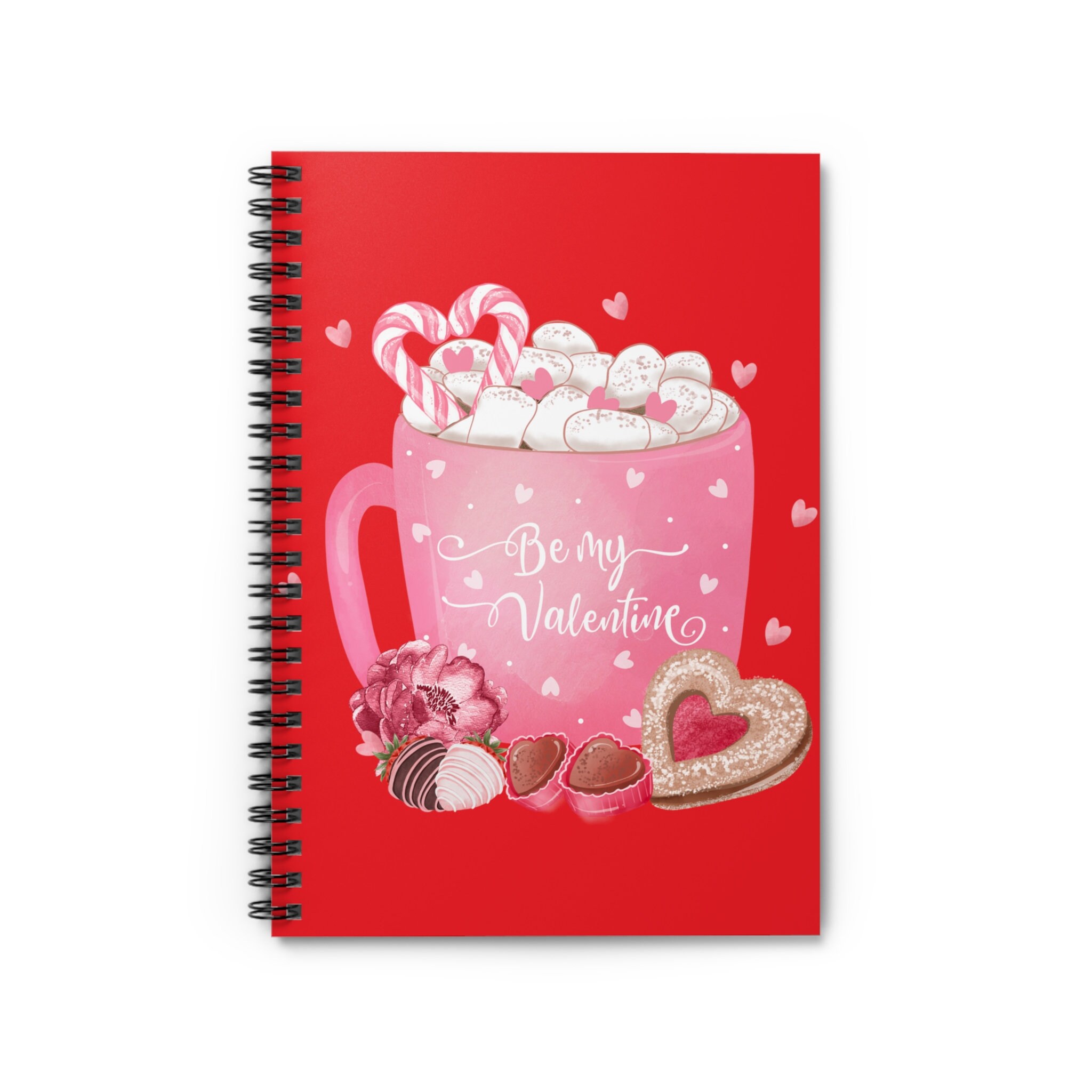 Spiral Notebook Valentine's Day Notebook Valentine's Day Spiral ...
