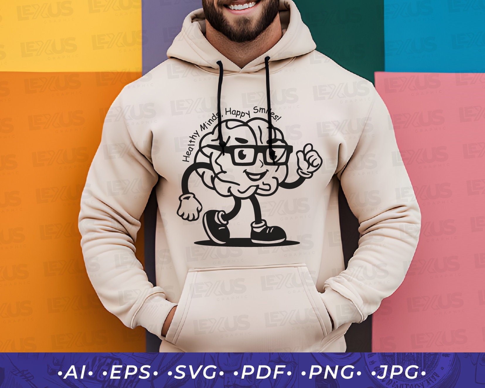 Brain Character Svg, Funny Brain Svg, Brain Silhouette, Brain Mascot ...