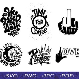 Adult Edgy SVG PNG Bundle, Funny Sarcastic Designs, Sweary Prints for ...