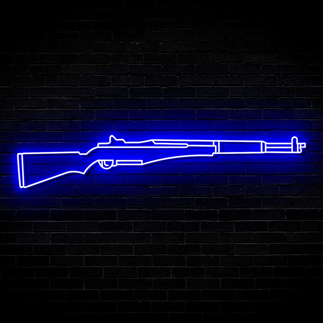 M1 Garand Neon Sign-led Neon Sign-gun LED Sign Gaming Room Decor Guns ...