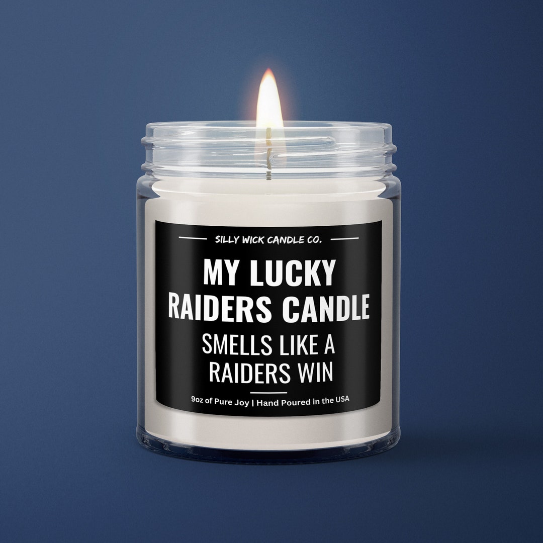My Lucky Raiders Candle | Game Day Football Candle |las Vegas Raiders ...