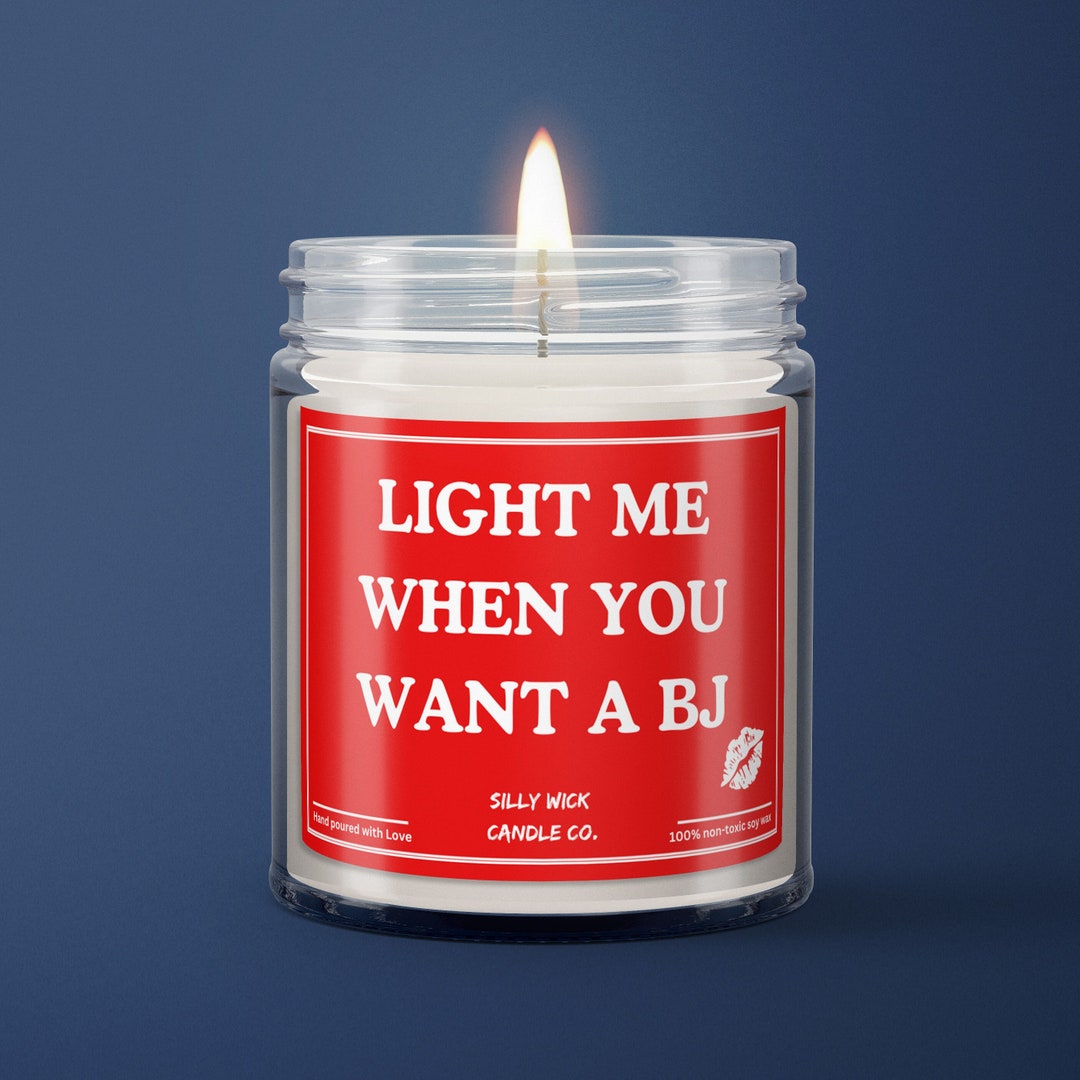 Light Me When You Want BJ Candle Gift Blowjob Funny Gift for Boyfriend ...