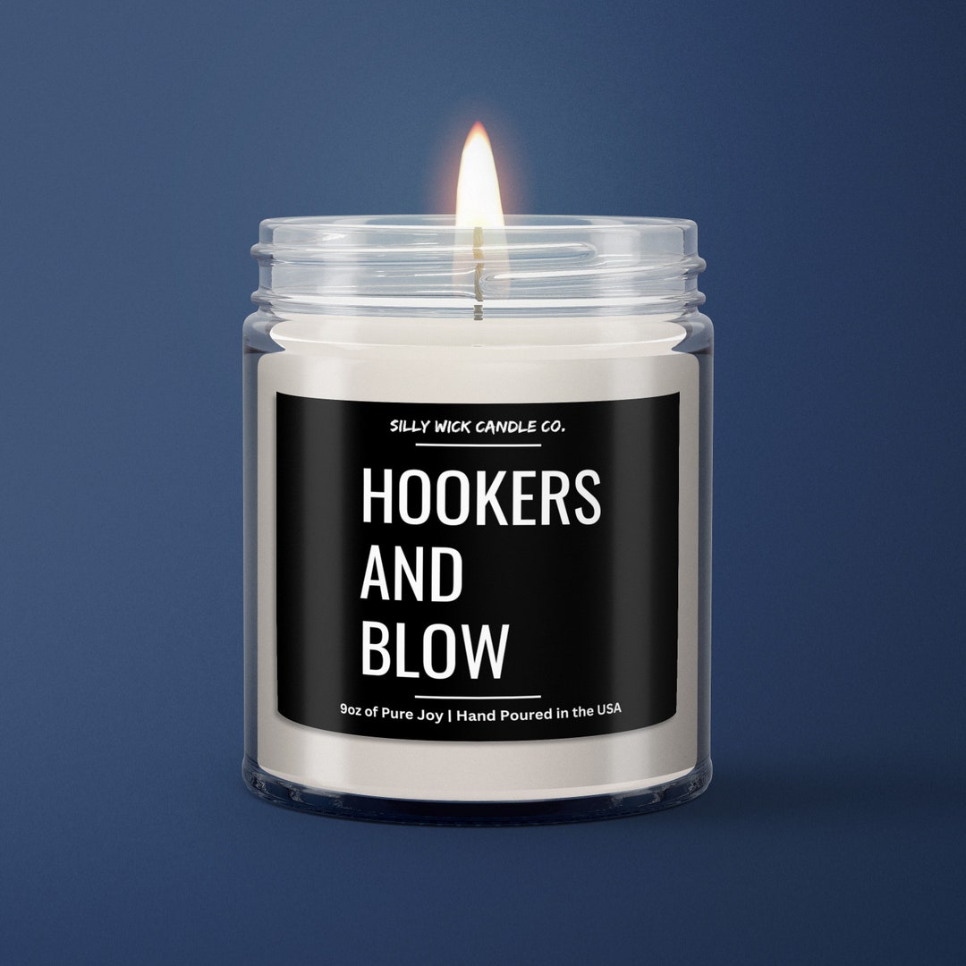 Hookers and Blow Funny Candle Adult Humor Gift Custom Candle Friendship ...