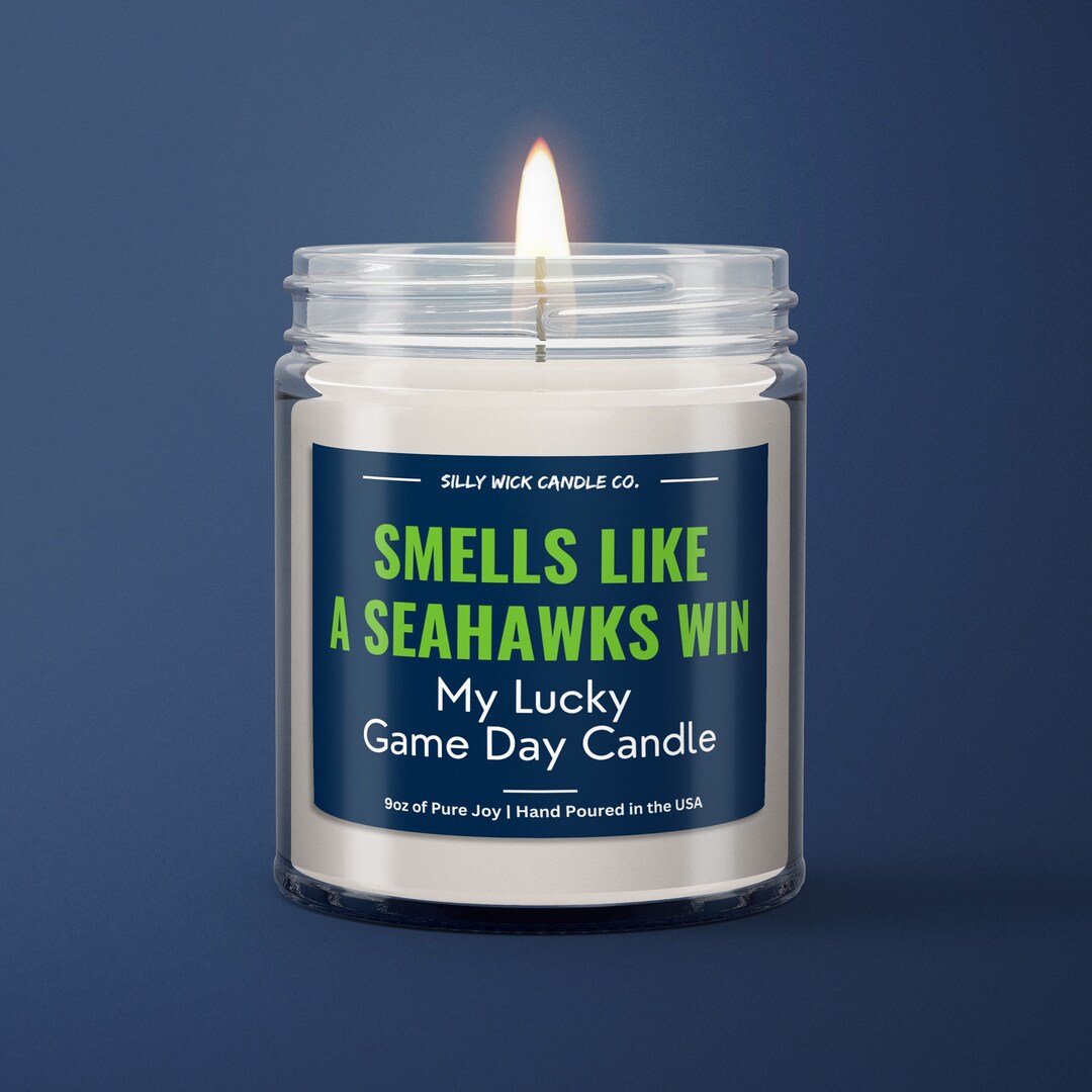 Smells Like A Seahawks Win Candle | Game Day Football Candle | Seattle ...