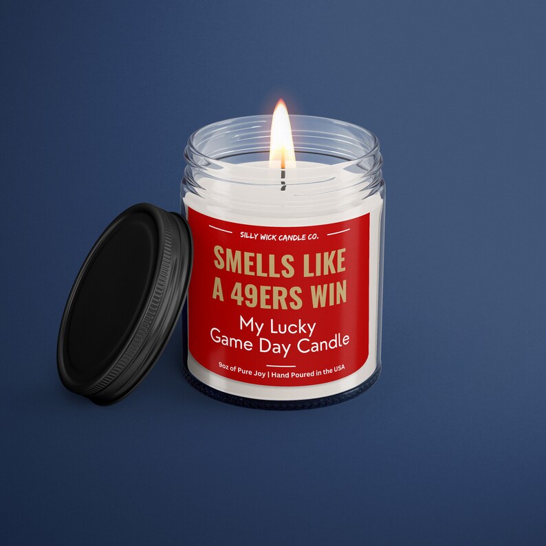 Smells Like A 49ers Win Candle Game Day Football Candle San Francisco ...