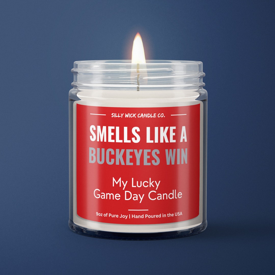Smells Like Buckeyes Win Candle, Ohio State Buckeyes Gift, Lucky Game ...