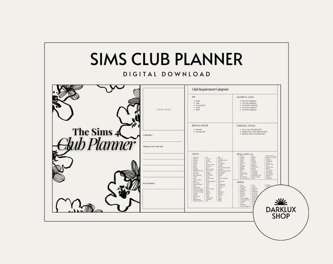 The Sims 4 Sim Bio and Household Tracker - Etsy Canada