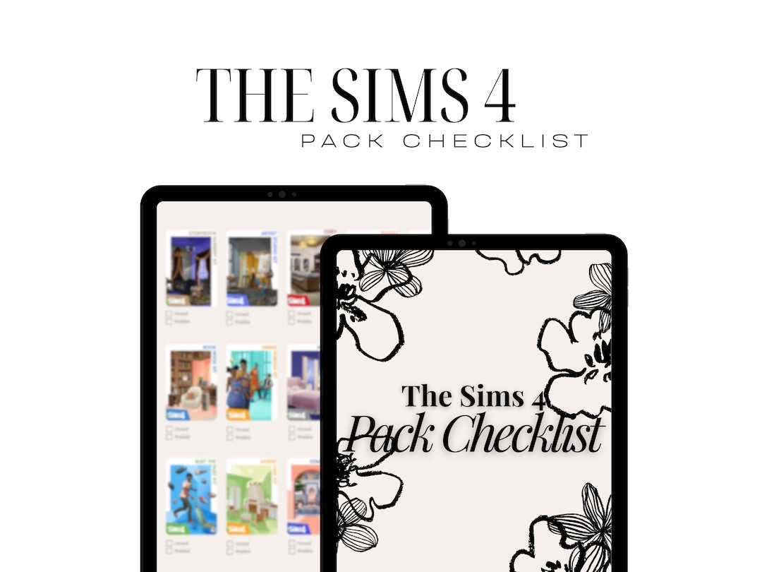 The Sims 4 Pack Checklist PDF Printable Track Owned and Wishlist Sims ...
