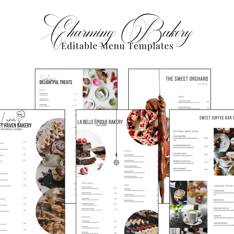 Dessert Menu Template - Etsy