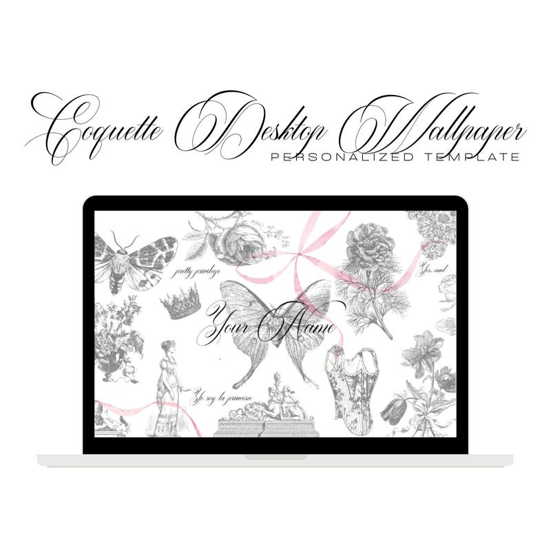 Coquette Laptop Wallpaper - Etsy