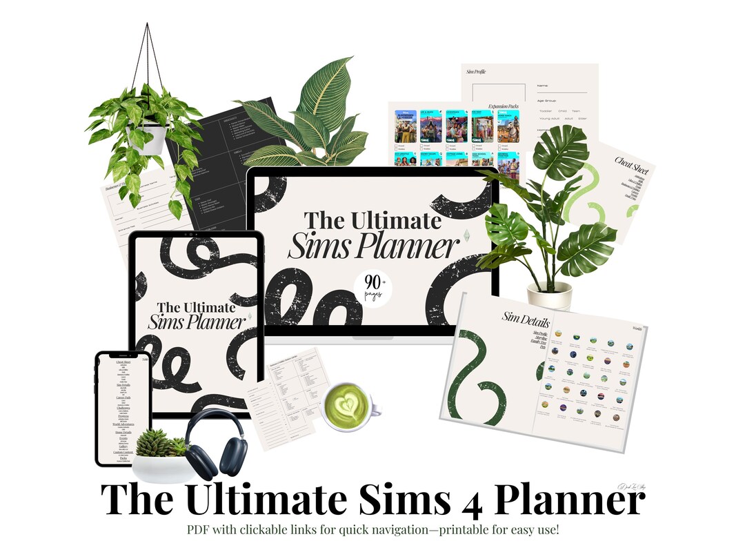Sims 4 Planner: Ultimate Profile Tracker, Gameplay Organizer (digital ...