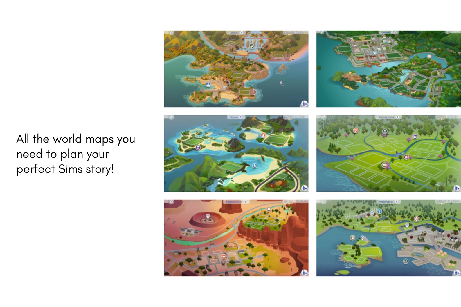 Sims 4 World Map Planner: Digital Lot Planning PNG (digital Download ...