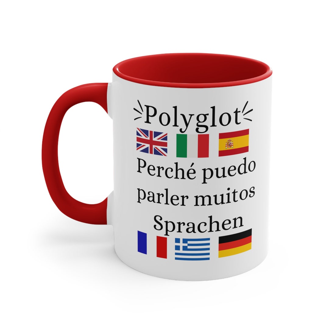 Multilingualism Polyglot Language Mug Language Study Gift for Different ...