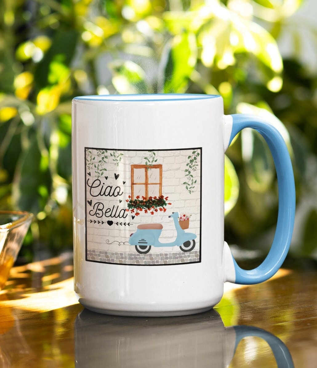 Ciao Bella Vespa Mug Italian Mug Gift for Italians Gift for Her Italy ...