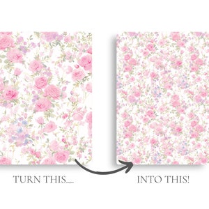Pastel Pink and Blue Floral Digital Paper, Blush Rose Watercolor ...