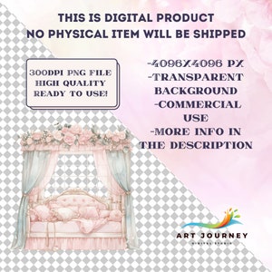 20 Magic Princess Bed Clipart, Pink Bedroom, High Quality PNG ...