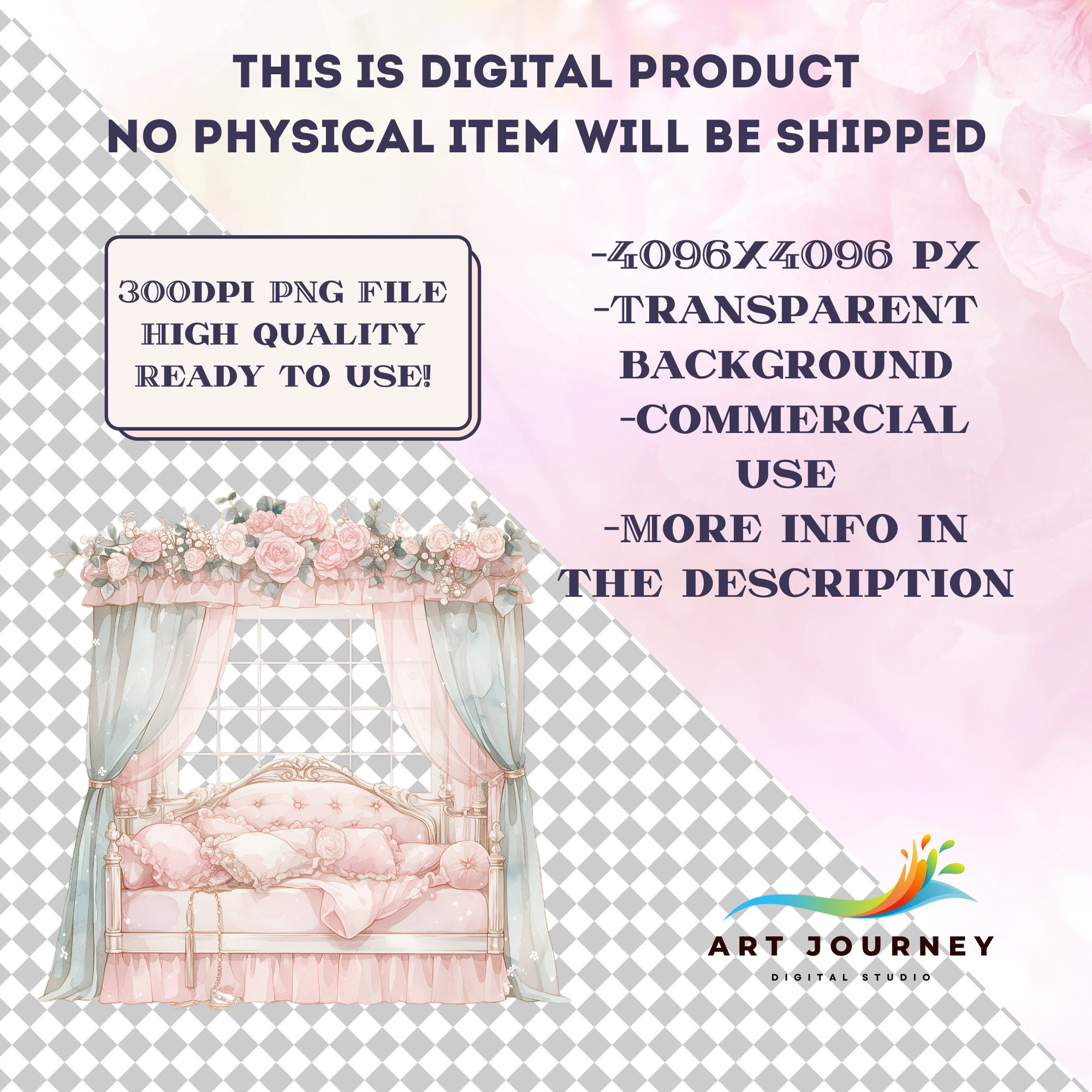 20 Magic Princess Bed Clipart, Pink Bedroom, High Quality PNG ...