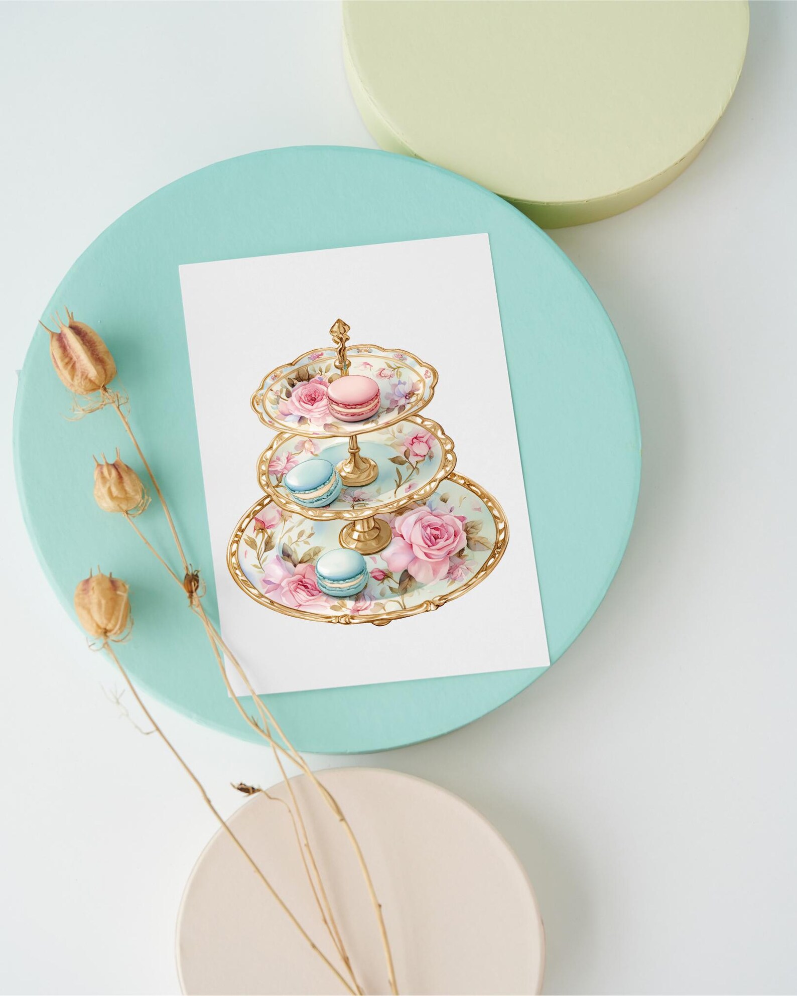 Rococo Tea Party, Vintage Floral Tea Time Clipart, Pastel Tea Clipart ...