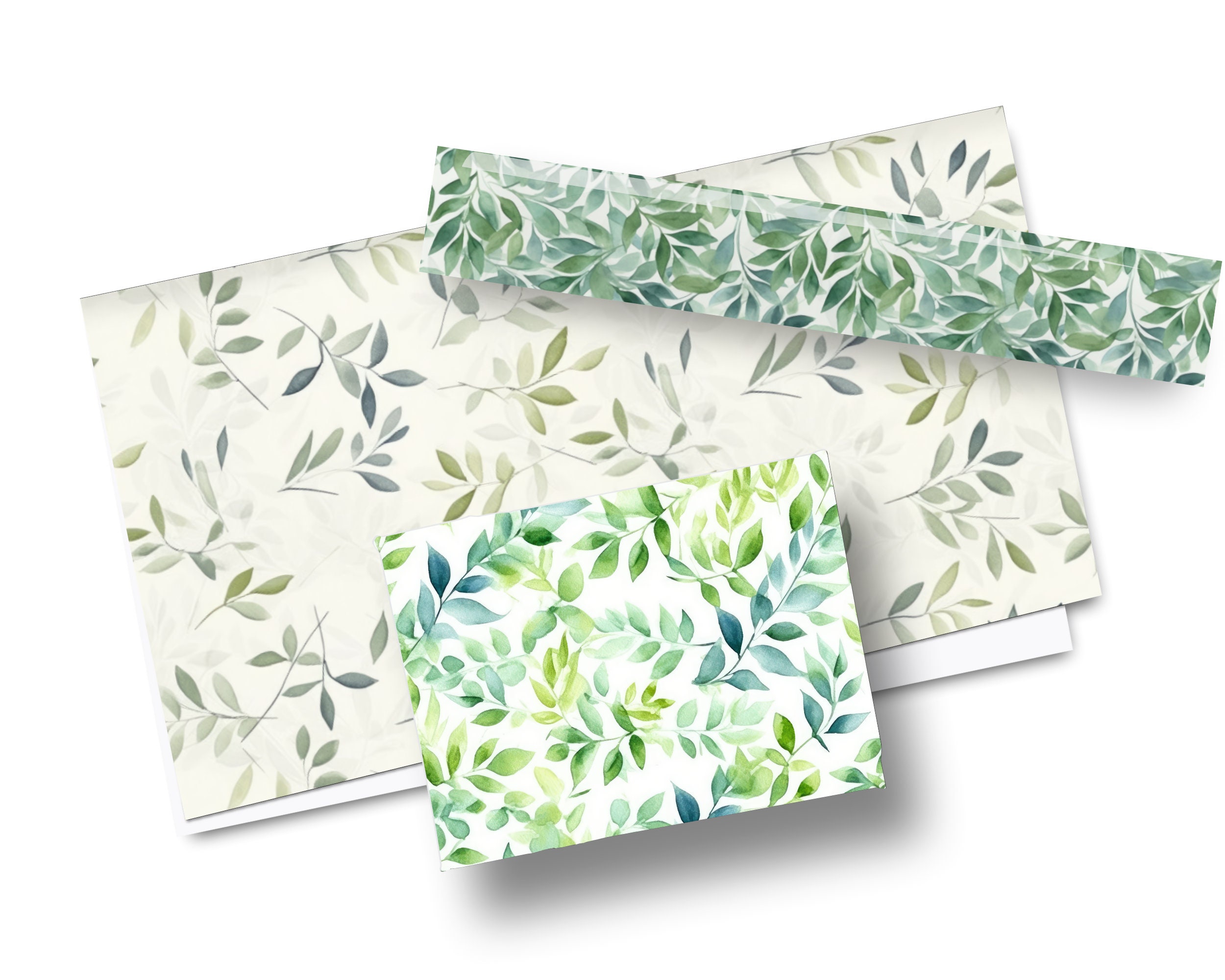 Watercolor Eucalyptus Digital Paper | Eucalyptus Sage Green | Greenery ...