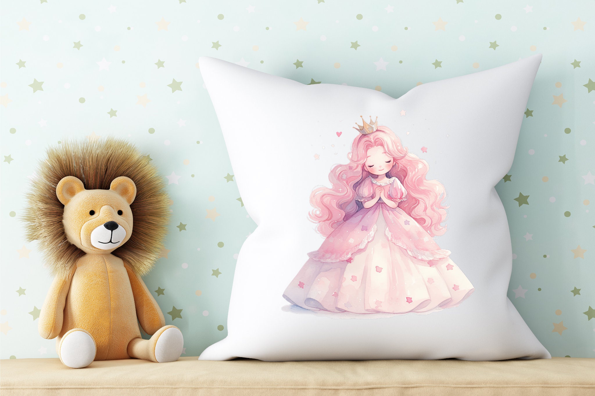 27 Little Princess Clipart Watercolor Princess Clipart Fairytale ...