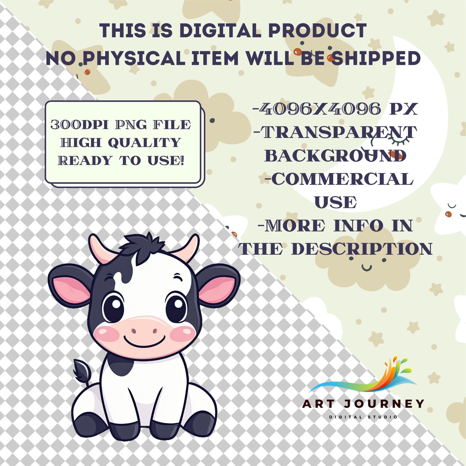 Kawaii Forest, Farm and Safari Animals - 35 PNG Bundle Adorable Baby ...