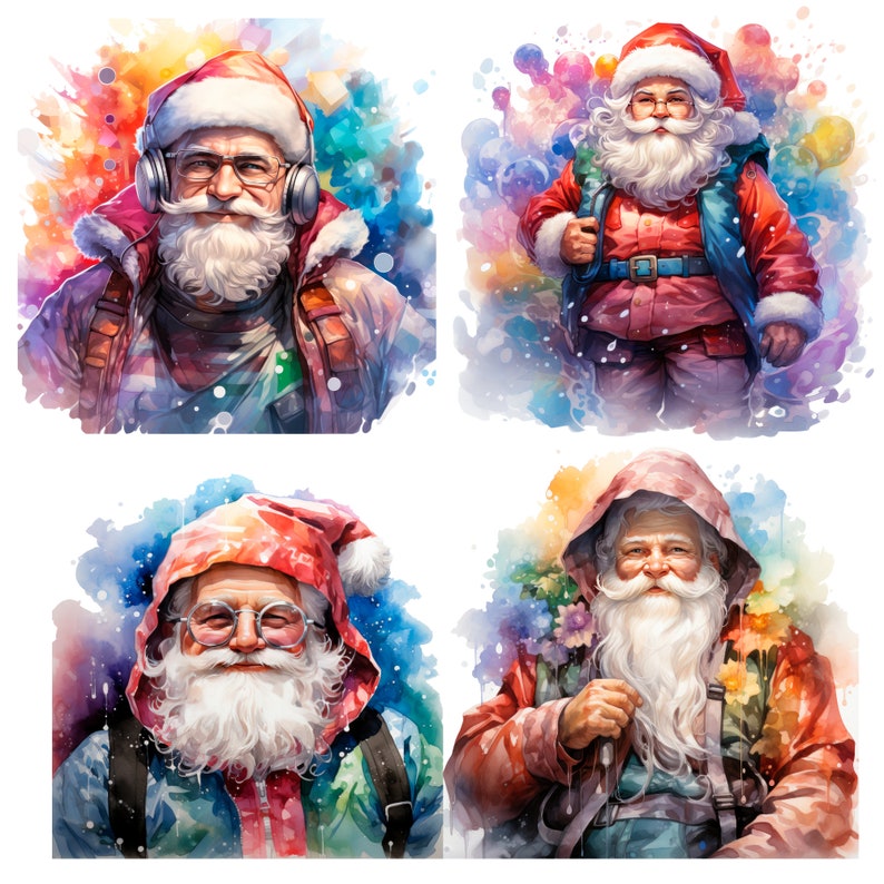 Rainbow Santa Claus PNG Clipart: Celebrate Christmas With an LGBT Twist ...