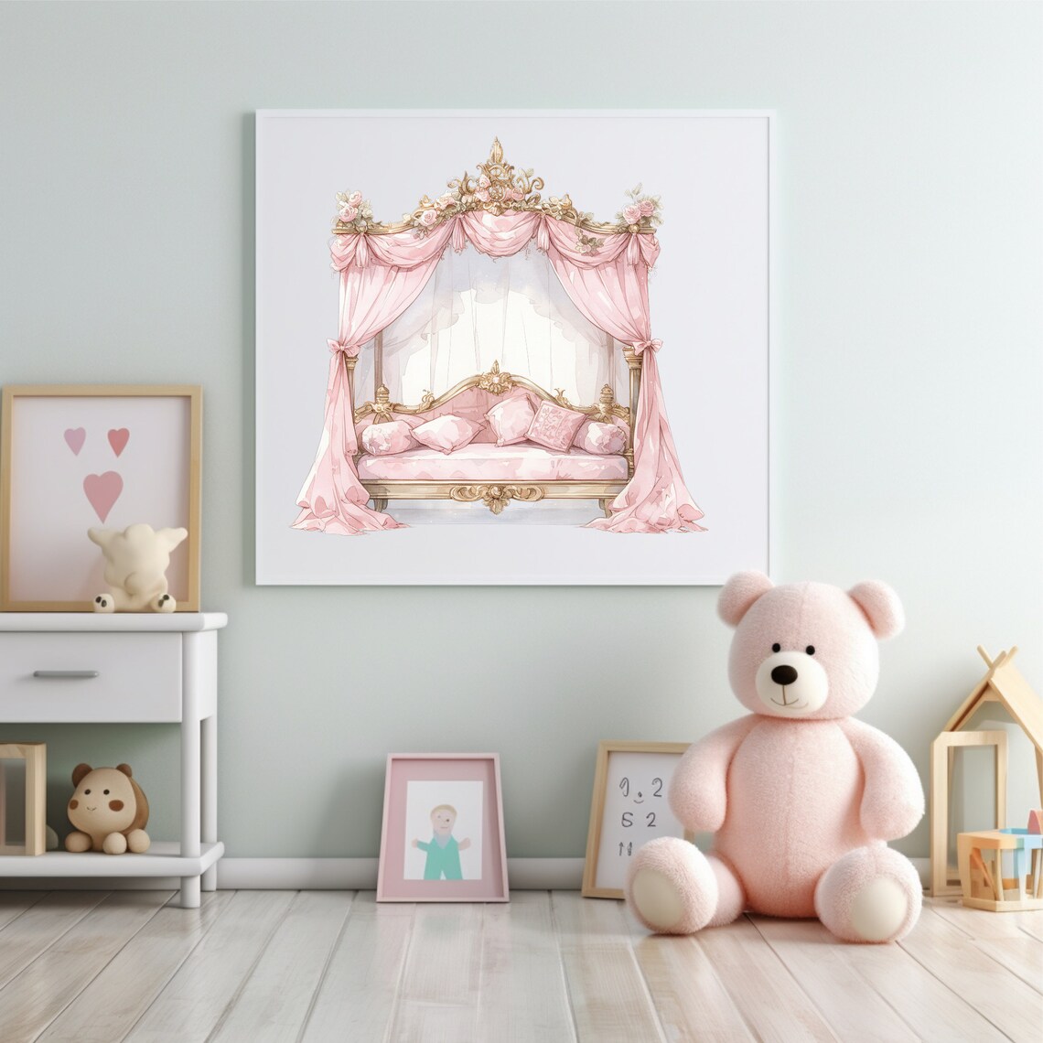 20 Magic Princess Bed Clipart, Pink Bedroom, High Quality PNG ...