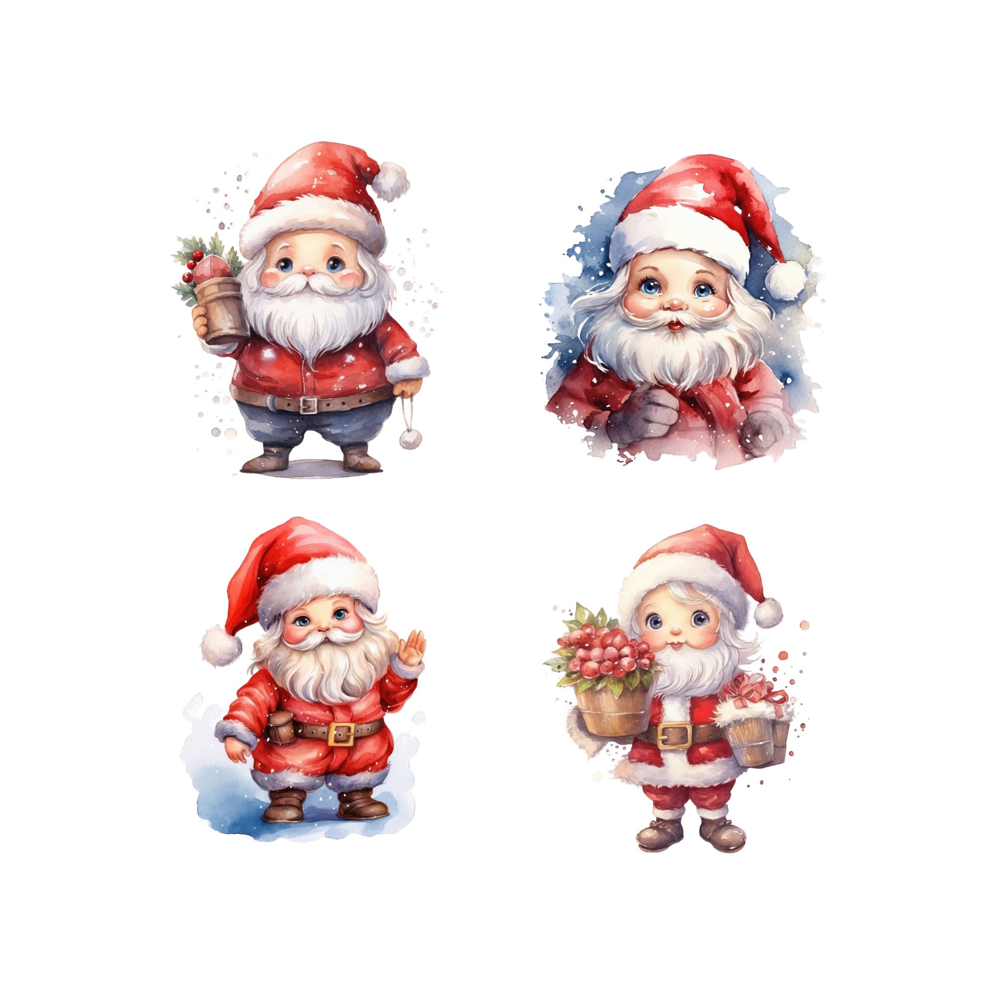 Cute Santa Clipart - Cute Christmas Clipart - Baby Clip Art Holiday ...