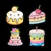 Kawaii Cute Cake Clipart Bundle - 40 PNG Bundle Adorable Cakes Clipart ...