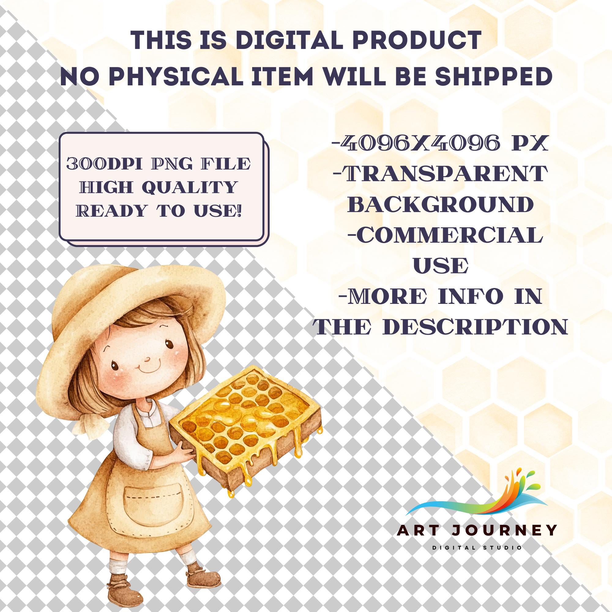 Cute Bee Watercolor Clipart, Baby Bumble Bee & Honey PNG, Bee Baby ...