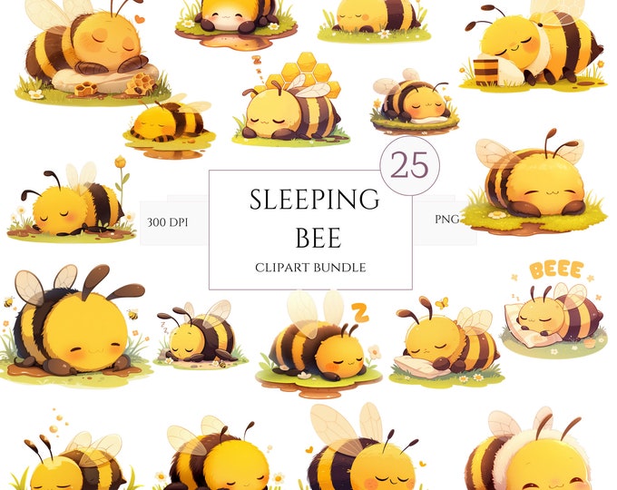 25 Honigbienen Aquarell Clipart PNG, Bienenstock Waben Illustrationen ...