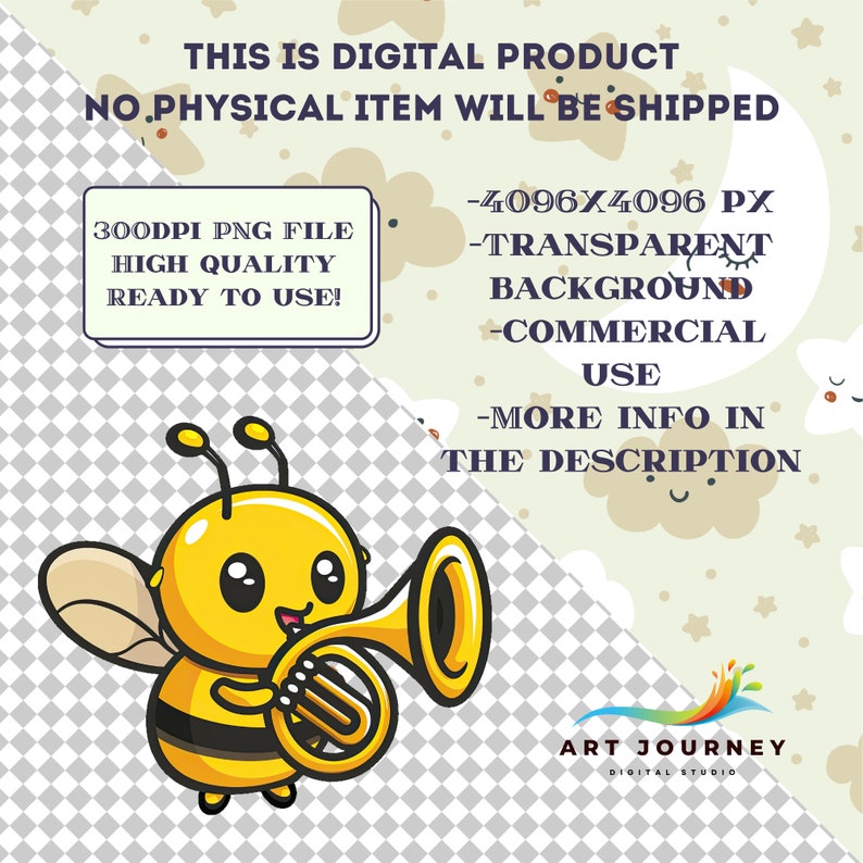 Cute Kawaii Bee Clipart 20 Pngs, Adorable Baby Honey Bee Graphics ...