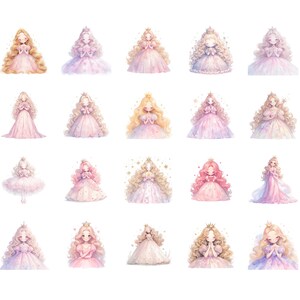27 Little Princess Clipart Watercolor Princess Clipart Fairytale ...