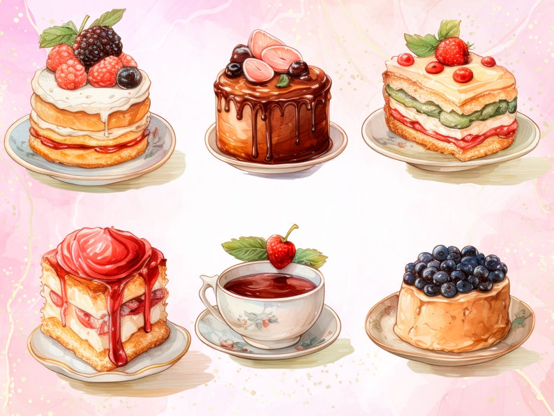 Cute Bakery Shop Clipart | Watercolor Bakery Storefronts |bakery Scene ...