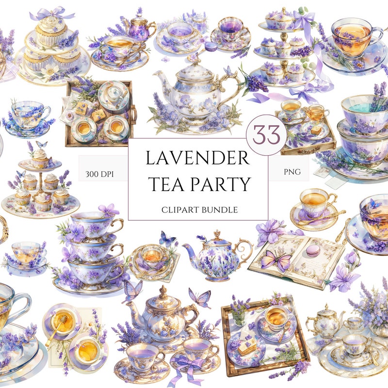 Tea Party Clip Art - Etsy