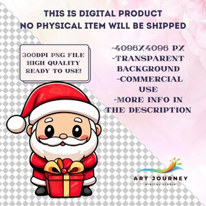 Cute Christmas Clipart Kawaii, PNG Bundle, Christmas Clipart, Cute ...