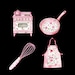 30 PNG Pink Kitchen Clipart, Watercolor Kitchenware Clipart, Shabby ...
