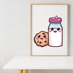 50 Cute Kawaii Food Clip Art PNG Bundle | Kawaii Breakfast | Kawaii ...