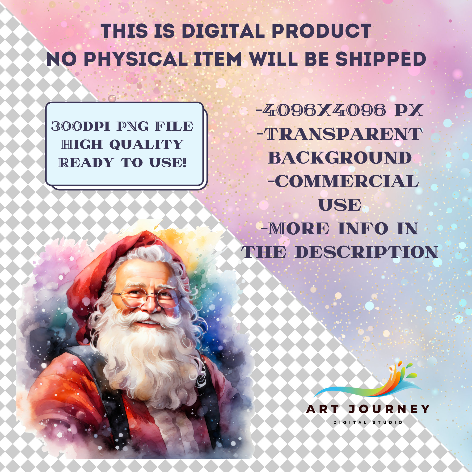 Rainbow Santa Claus PNG Clipart: Celebrate Christmas With an LGBT Twist ...