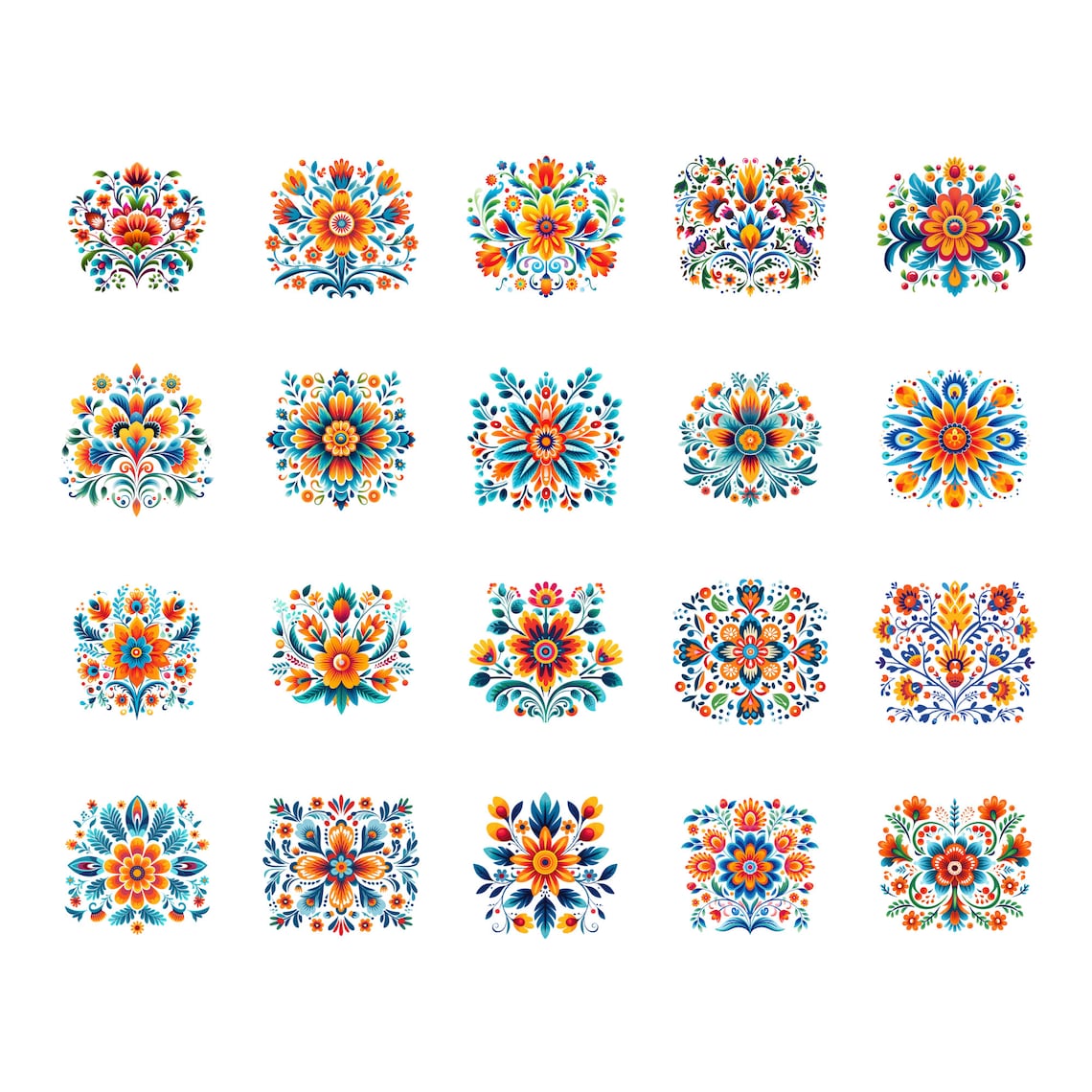 22 Aztec Mexican Flower Pngs Mexican Flowers Clip Art Mexican Florals ...