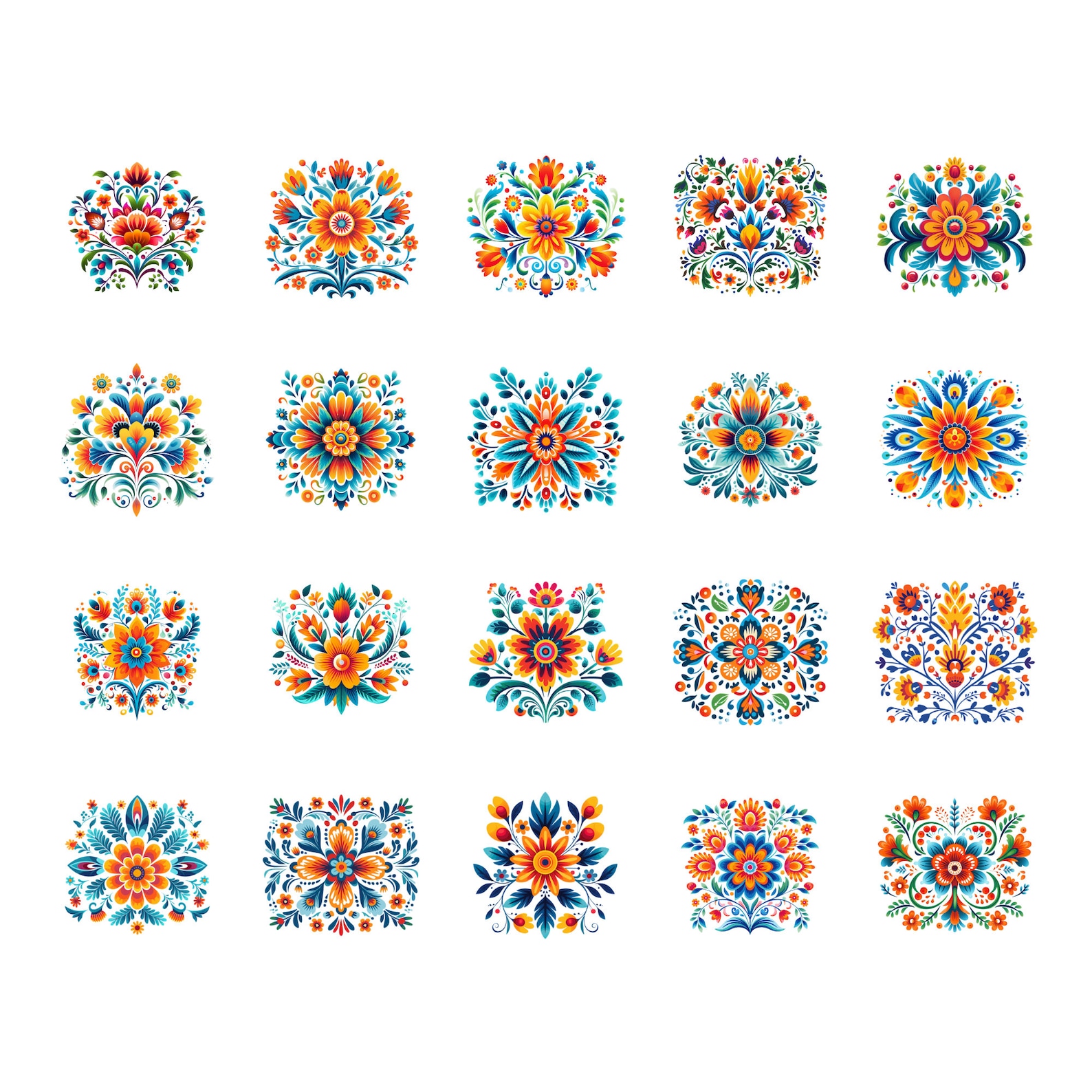 22 Aztec Mexican Flower Pngs | Mexican Flowers Clip Art | Mexican ...