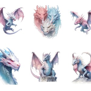 Dragons Watercolor Clipart Bundle | 20 High Quality PNG With ...