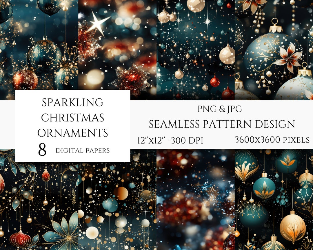 Holiday Shimmer Digital Paper | Sparkling Christmas Glitter Digital ...