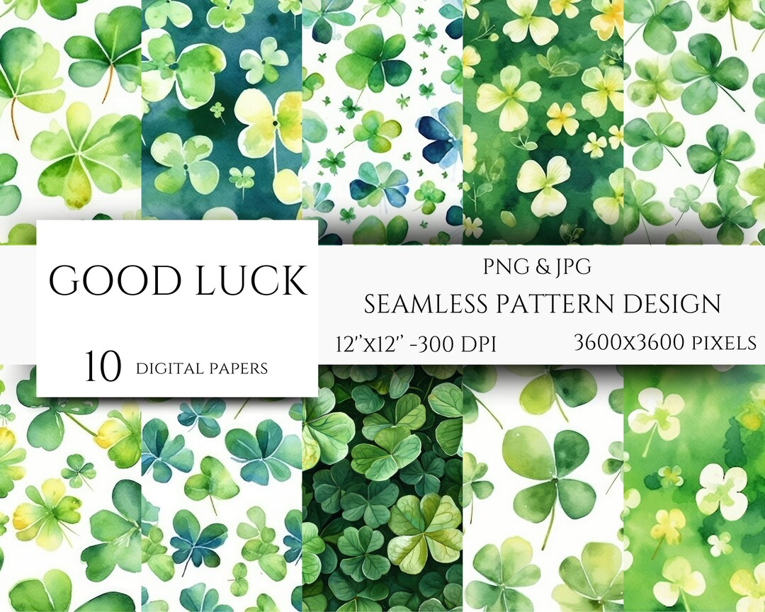 Watercolor St Patricks Day Digital Paper, Watercolor St Patrick's Day ...