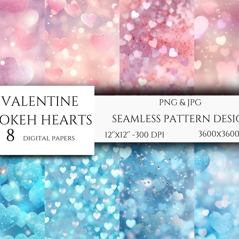 Valentine Digital Paper - Etsy