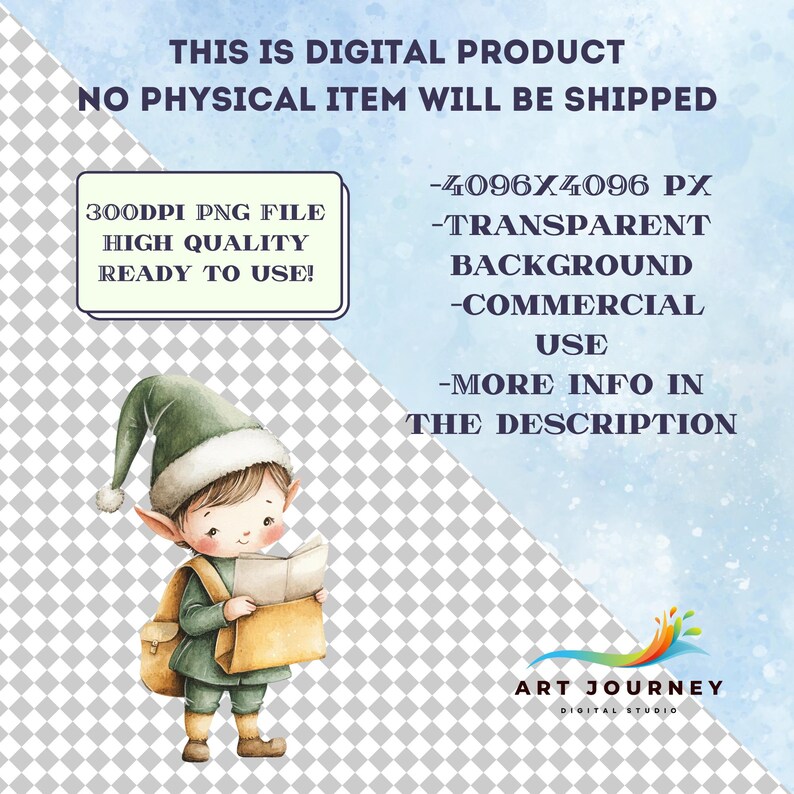 100 Santas Workshop Christmas Watercolor Clipart, PNG, Winter Clipart ...